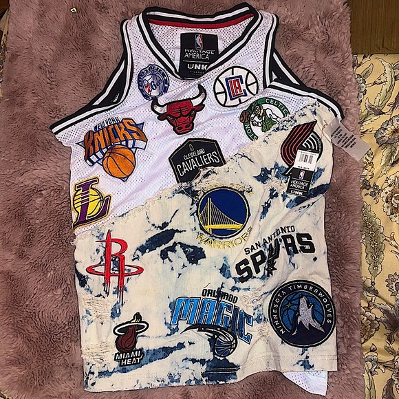 NBA | Shirts | Unk Nba American Heritage Jersey Multiteam Ptches Vntg Last One Left Hot | Poshmark
